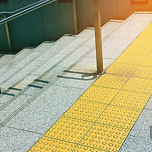 BESPORTBLE 10 Pcs Blind Brick Outdoors Stickers Decorative Blinds Decorative Stickers Tactile Paving Tiles Plastic Blind Floor Tiles Blind Tracks Brick Practical Blind Brick Blind Road Supply