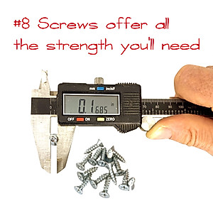 Set of 4 - No Mortise Bed Frame Brackets - Connects Headboard & Footboard to Side Rails - Screws & Instructions Included