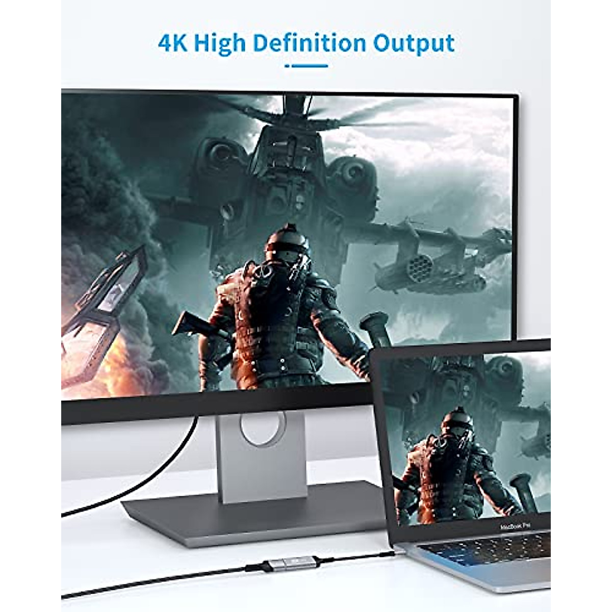 Sniokco USB C to HDMI Adapter, High Speed Portable Type C to HDMI Converter for Home Office, Aluminum, Compatible with i.Phone 15 Pro/Max, MacBook Pro/Air, Surface, i.Pad Pro/Air, XPS, G,alaxy S8-S23