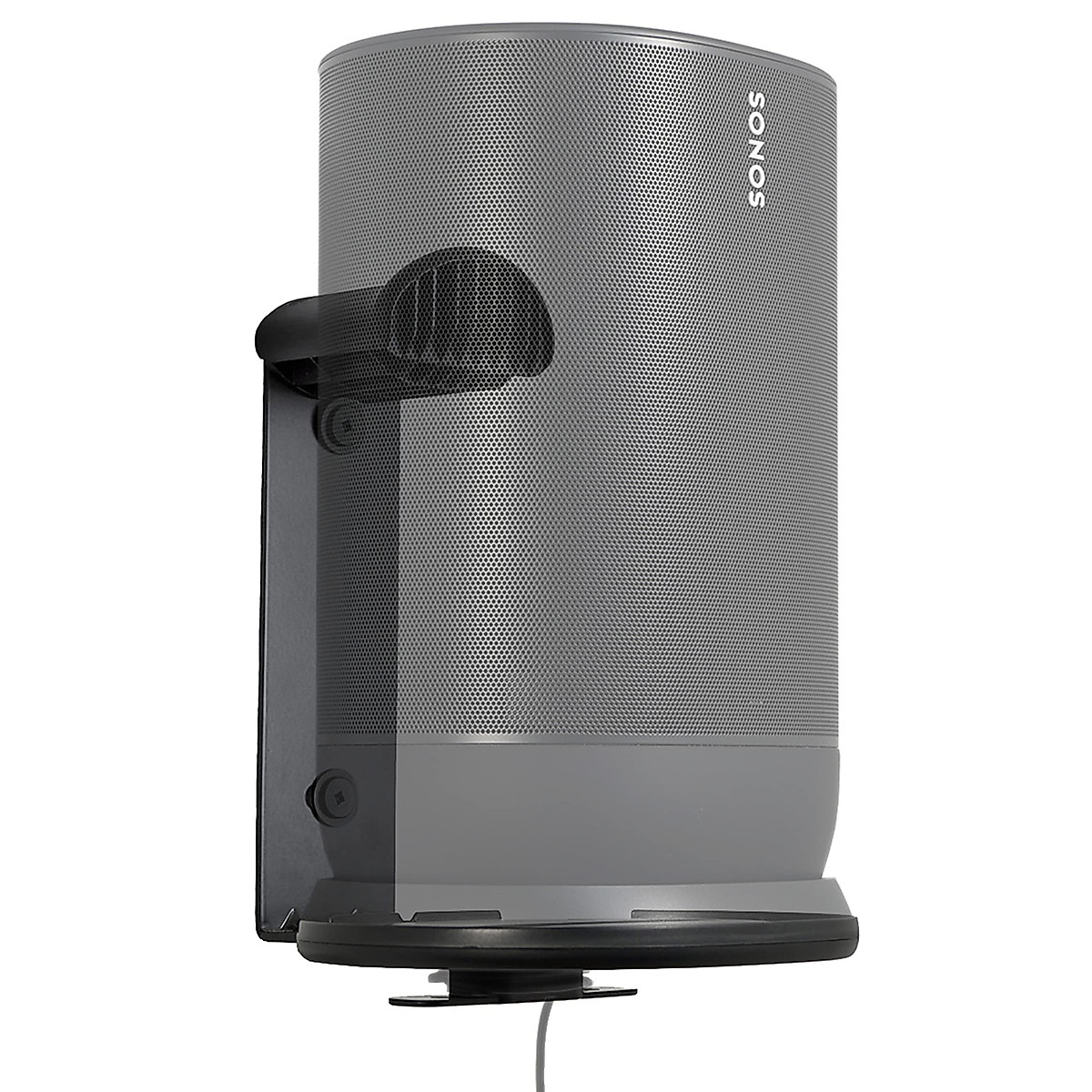 Sanus Indoor & Outdoor Mount Designed for Sonos Move Speaker -Save Shelf & Table Space-Weather resistant - WSSMM1-B2 (Black)