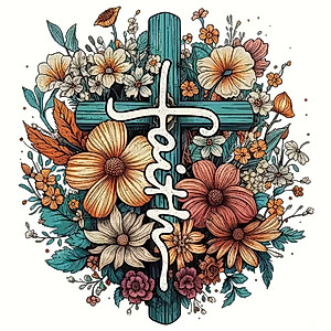 5D Diamond Painting Kits for Adults Beginners,Cross Flower Diamond Art Kit,DIY Full Round Drill Diamond Dot Gem Art Kits for Adults,Home Wall Decor 11.8x11.8 Inch