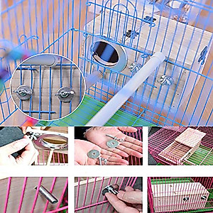PINVNBY Parakeet Nest Box Bird House Budgie Wood Breeding Box for Lovebirds, Parrotlets Mating Box (M:7.9 * 4.7 * 4.7 inch)