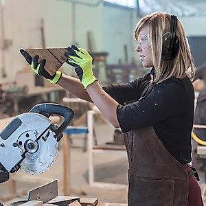 6 Pcs Adjustable Safety Ear Muff Protector Noise Reduction Ear Protection Sound blocking Earmuffs Hearing Protection Ear Muffs Noise Headphones for Hunting Shooting Construction Woodworking (Black)