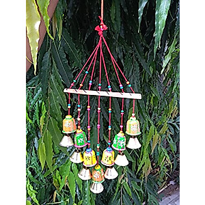 FIKIMOS Handmade Home Decoration Hanging Door Ornaments Bells (Theme of Triangle Bell)