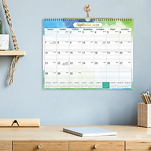 2023-2024 Wall Calendar - Jul.2023 - Dec.2024, 18 Months Wall Calendar 2023-2024, Monthly Calendar with Julian Date, 15 x 11.5 in, Twin-Wire Binding, Great for Hanging on The Wall, Color Design