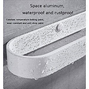 Hand Towel Bar, Bathroom Towel Holder, Kitchen Dish Cloth Hanger,Single Hole Without Holes, Strong Bearing Capacity, Space Aluminum Material, Rust-proof, Round Shape, Not Hurting Hands, Suitable For