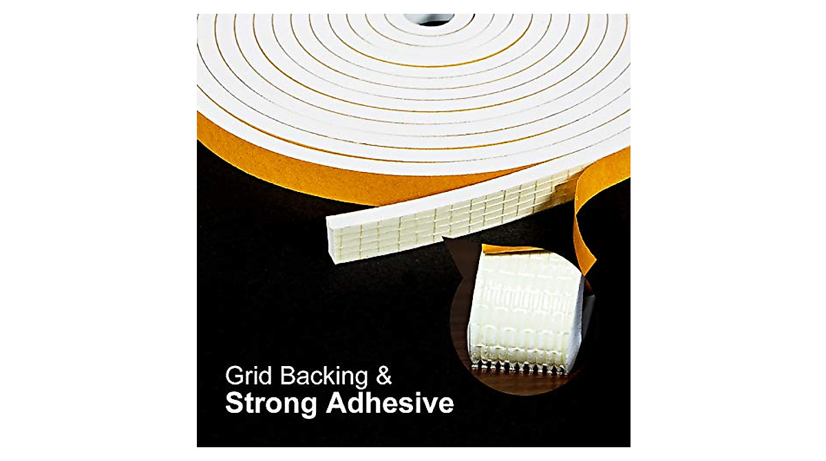 Fowong White Weather Stripping 26 Feet - High Density Foam Seal