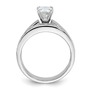 IceCarats 925 Sterling Silver Cubic Zirconia CZ Wedding Band Engagement Ring Bridal Jewelry Set Size 8