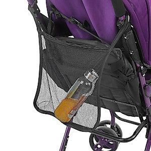 4Pcs Baby Stroller Bag,Oxford Hanging Mesh Stroller Bags Net Organizer 11.8"x12.5"(Black)