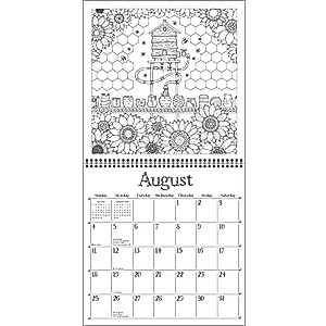 Johanna Basford 2024 Coloring Wall Calendar: Rooms of Wonder