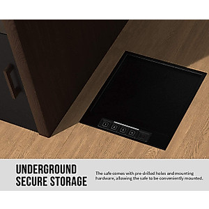 RPNB Gun Safe,4-Pistol Multifunction Gun Safe,California DOJ Certified,Quick-Access Firearm Safety Device with Digital Key Pad & Biometric Fingerprint