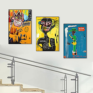 Canvas Framed Wall Art Large size 24 "X 32" 3 Pieces Of Modern Abstract Simple Posters Prints, Artwork Whether Hanging In The Living room Bedroom Kitchen Office Can Be Aesthetic Wall Decor (Black)