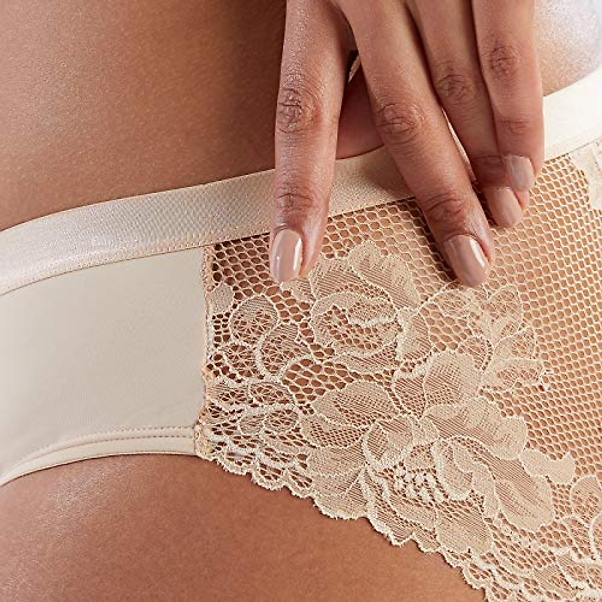 Savage X Fenty, Women's, Curvy Lace Back Hipster, Honey Nude, 2X