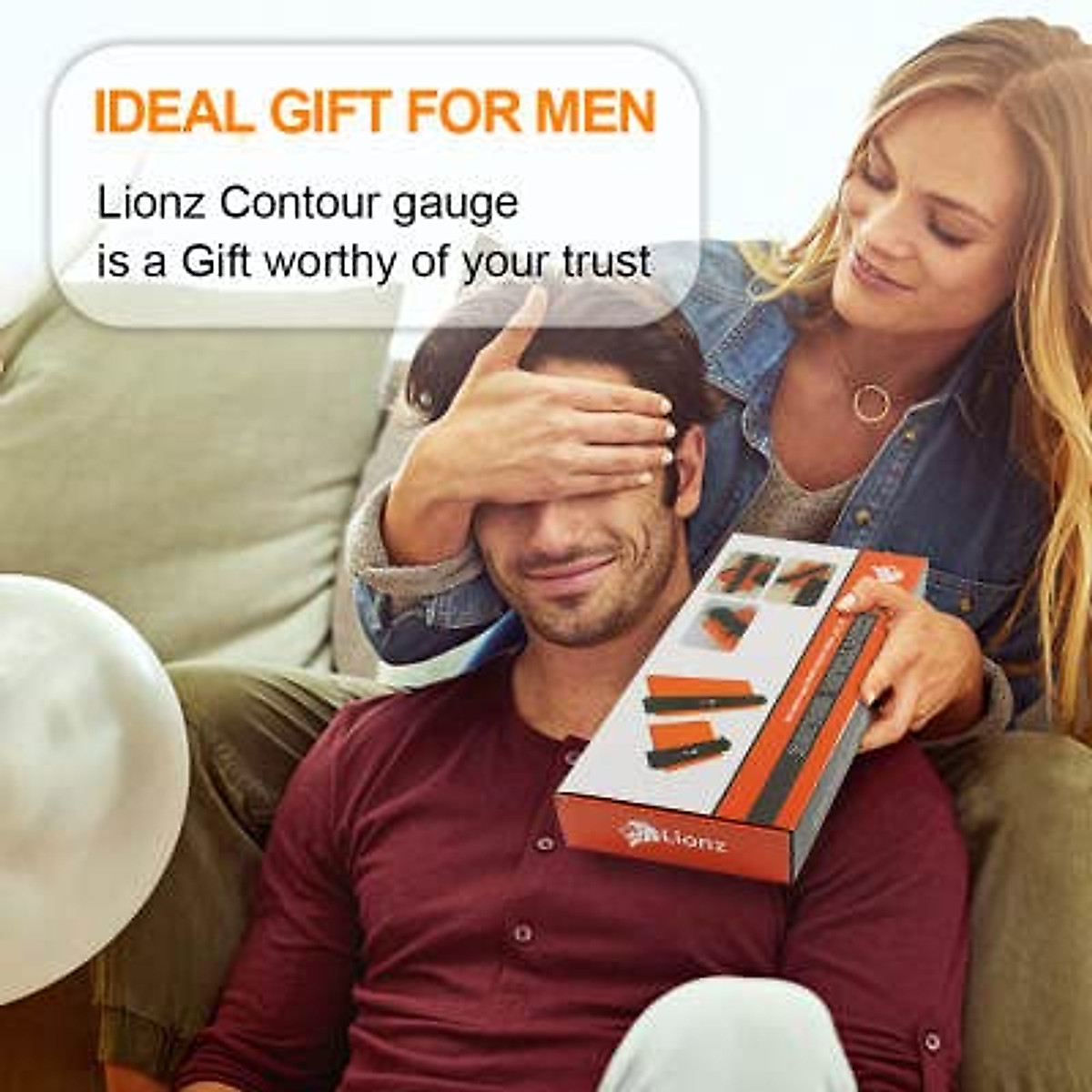 Lionz Super Gauge Shape and Outline Tool - 2 Wide Contour Gauge 10" And 5" For Copying Angles and Odd Shapes. Gifts for Men, Handyman, DIY, Woodwork, and Construction.