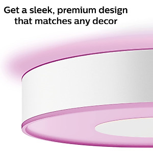 Philips Hue Infuse Medium Ceiling Lamp, White - White and Color Ambiance Color-Changing Smart LED Light - 1 Pack - Control with Hue App - Compatible with Alexa, Google Assistant, and Apple Homekit.