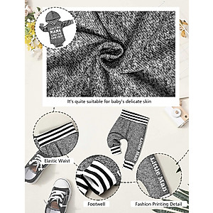 Fommy Baby Boy Clothes 0-3 Months boy clothes Letter Print Hoodies+Little Man Stripe Long Pants 2PCS Infant Boy Outfit Baby Boy Stuff Gifts Clothing Set