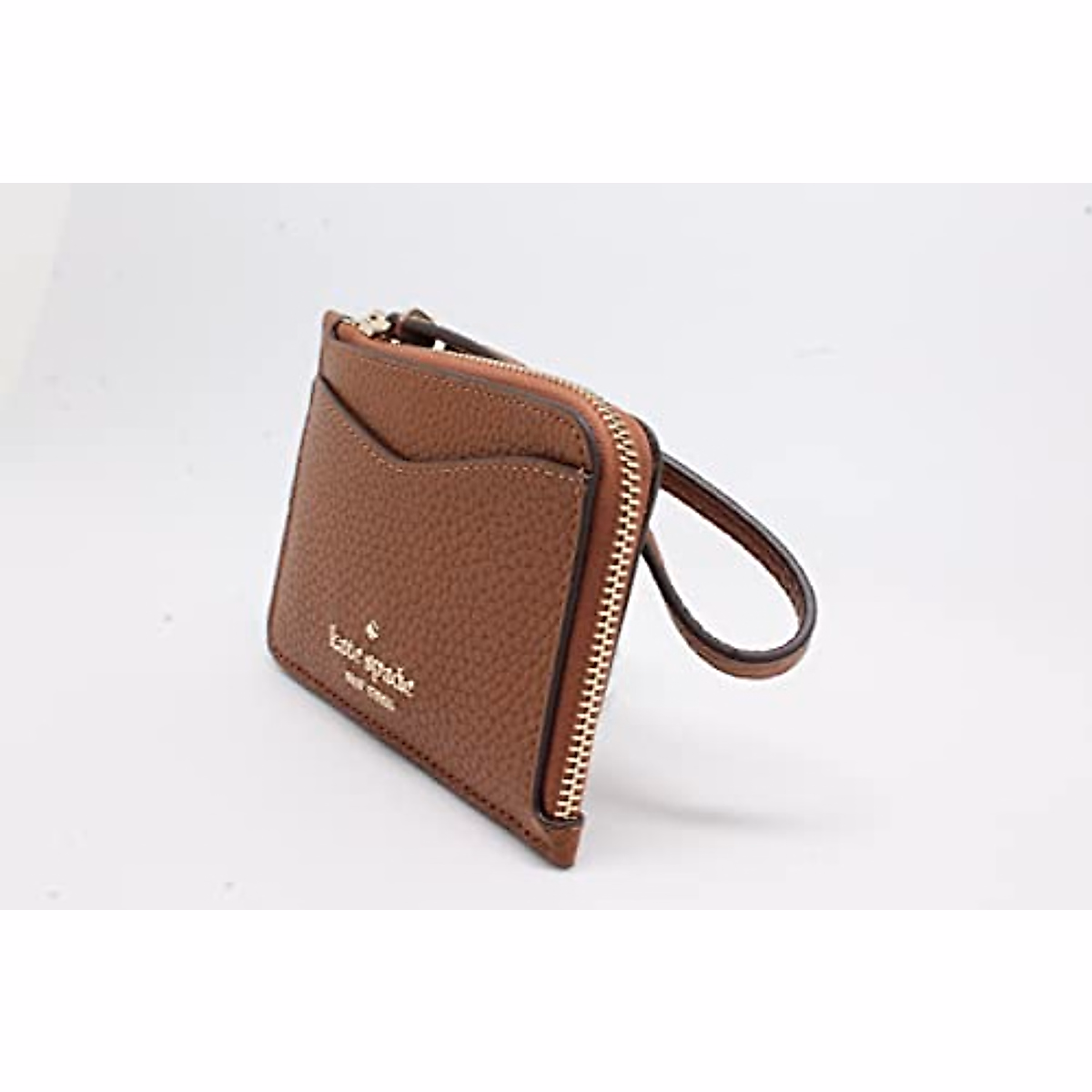 Kate Spade New York Leila Leather Card Holder Wristlet Warm Ginger