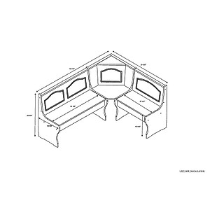 Riverbay Furniture Kitchen Dining Nooker Corner Unit in Walnut