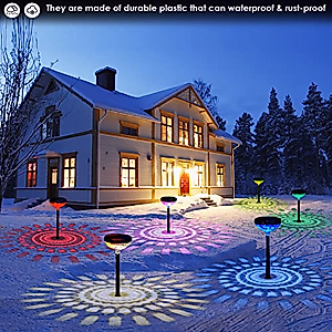 Chinco Star Bright Solar Lights Outdoor Waterproof 6 Pack Solar Outdoor Lights Kits LED Source Two Light Modes Patio Decorations Solar Garden Lights for Patio/Yard/Lawn/Walkway