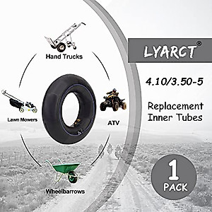 LYARCT 4.10/3.50-5 Inner Tube with TR87 Replacement for Hand Trucks Dollies Wheelbarrows Lawn Mowers Trailers Lawn Garden Utility Tire Tractors snow blower wagons Carts Garden Go Karts