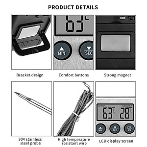 Meat Thermometer Digital for Cooking Precise Oven Temperatures - Accurate Food Thermometer Design