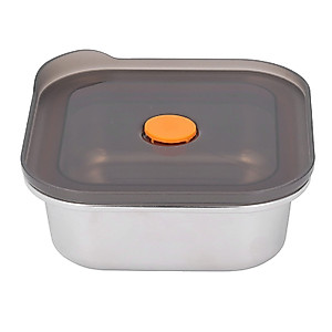 Metal Food Container, Stainless Steel Food Storage Container Leak Proof Sinking Lid for Restaurant (500ml)