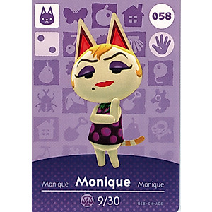 Animal Crossing Happy Home Designer Amiibo Card Monique 058/100