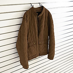 Front Facing Slatwall Hanger for Junior Size Clothing or Scarves and Belts (Quantity 2) (Black, 2)