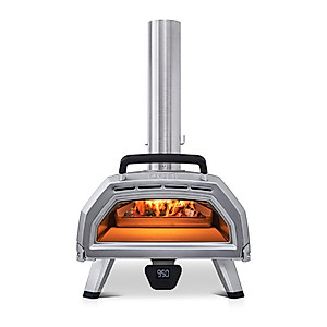 Ooni Karu 16 Multi-Fuel Outdoor Pizza Oven - Wood and Gas Fired Oven - Outdoor Cooking Pizza Oven - Fire and Stonebaked Pizza Oven for Authentic Homemade Pizzas - Dual Fuel Pizza Maker