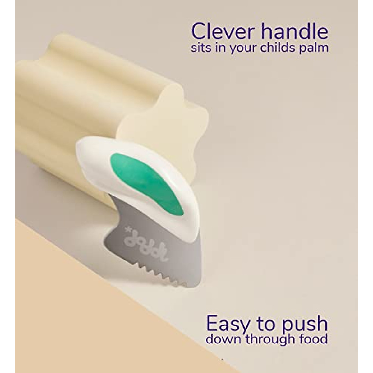 Doddl Food Knife for Children, Toddlers or Babies 12 Months + | Promotes Self Feeding Helping Your Child to Use Silverware Utensils in The Right Way (Lime Green)