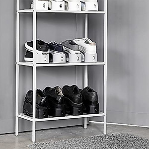 carrotez Shoe Slots Organizer 3 Pack - [Litem] Space Saving Shoe Organizer Rack for Closet - Easy Shoe Stacker, 9.84'' x 3.89'' x 4.26'' (Black, 3 Pack)