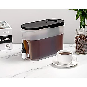 Baraiser Cold Brew Coffee Maker, 3/4 Gallon Iced Coffee Maker with Ultra-fine Mesh Steel Filter and Spigot Black