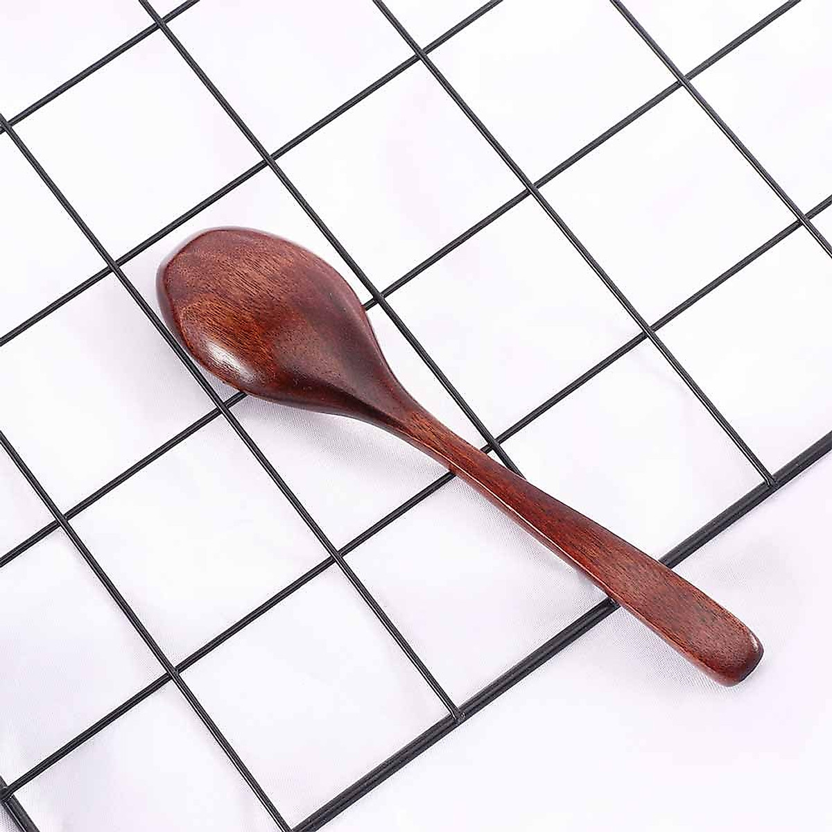 Leadigol 10PCS Wooden Spoons Forks Set Kitchen Tableware Reusable Eco-Friendly Tableware Teaspoon Wooden Forks Salad Dinner Fork Tableware Dinnerware