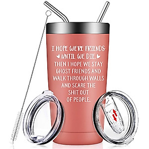 Fufendio Best Friend Birthday Gifts for Women - Friendship Gifts - Vacuum Insulated Tumbler Cup