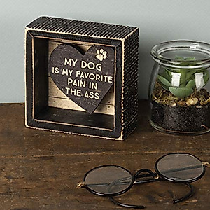 Primitives by Kathy 39374 Rustic Reverse Box Sign, 4 x 4-Inches, My Dog is My Favorite