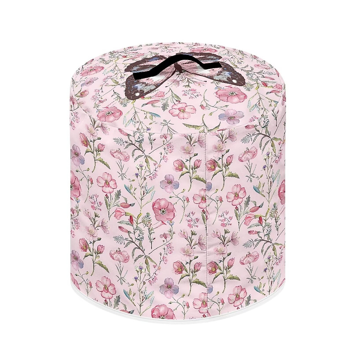 Yuresuaet Butterfly Electric Rice Cooker Cover for Kitchen Dust Protection 3 Quart Small Appliance Cover for Rice Cooker Water Resistant Portable with Pocket Easy to Use