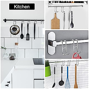 EOFJRUC Shower Door Hooks - 2 Pack Towel Hooks for Bathroom Frameless Glass Shower Door, Stainless Steel Rack Hooks for Hanging Towel, Bathrobe, Squeegee (Silver)