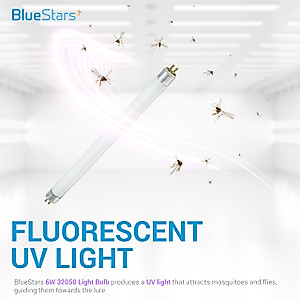 BlueStars 4-Pack Premium Quality 6-Watt 32050 4 Pin Base Replacement Bulbs for DynaTrap Indoor Trap Models DT2000XL, DT2000XLP, DT2000XLPSR, DT3012