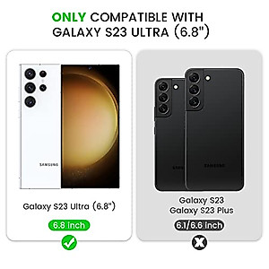 Caka [1+5] for Galaxy S23 Ultra Case, S23 Ultra Case Glitter with Camera Lens Protector for Women Girls Girly Sparkle Bling Liquid Phone Case for Samsung Galaxy S23 Ultra 5G - Clear Silver