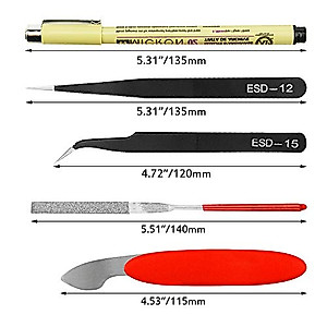 TOVOT 12PCS Model Tools Hobby Building Tools Craft Set Modeler Basic Building Kit for Gundam Model Assembling Building and Repairing