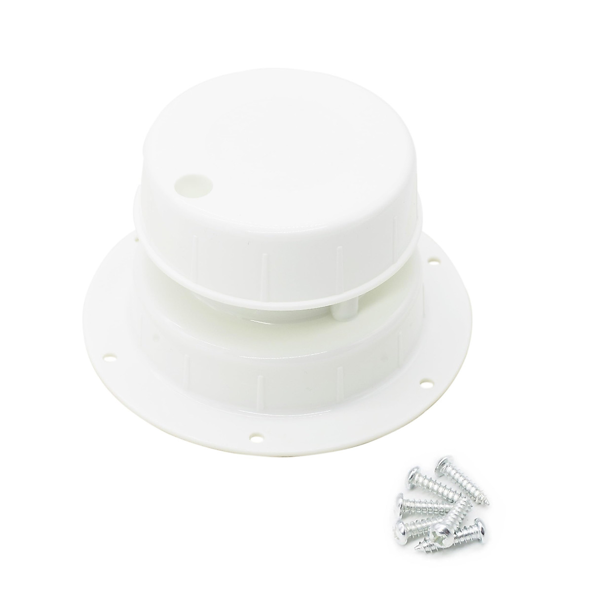 X-Haibei RV Plumbing Vent Cap Roof Sewer Vent Cover Cap Replacement White Plastic for Trailer Camper 1 to 2 3/8 inch O.D. Pipe with Screws