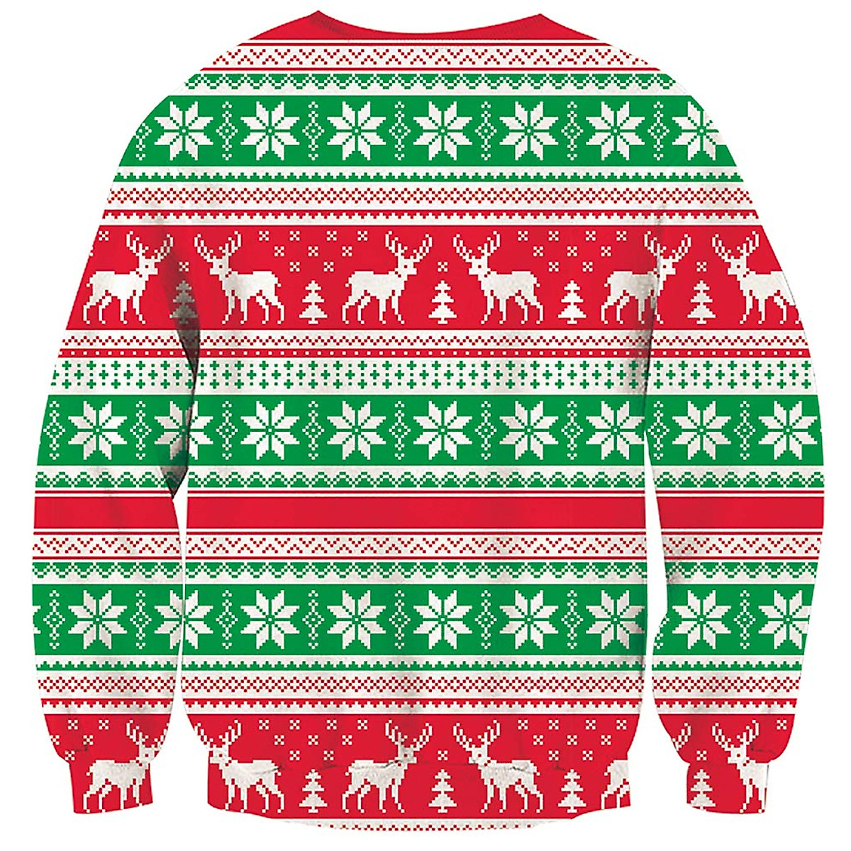 RAISEVERN Ugly Christmas Sweater for Men Women Funny Xmas Alpaca Scarf Sweatshirt Holiday Festive Long Sleeve Winter Llama Pullover Snowflake Top