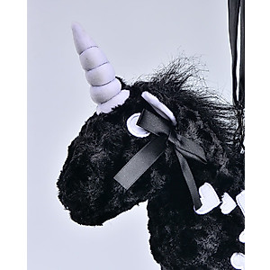 Nite closet Unicorn Purse for Women Gothic Bag Crossbody Shoulder Cute Fluffy Animal Halloween (Black)