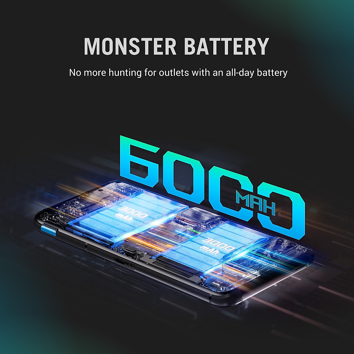 ASUS ROG Phone 7 6.78" FHD+ 2448x1080 165Hz, 6000mAh Battery, 50MP/13MP/5MP Triple Camera, 16GB RAM, 512GB Storage, 5G LTE Unlocked Dual SIM, Phantom Black, AI2205-16G512G-BK