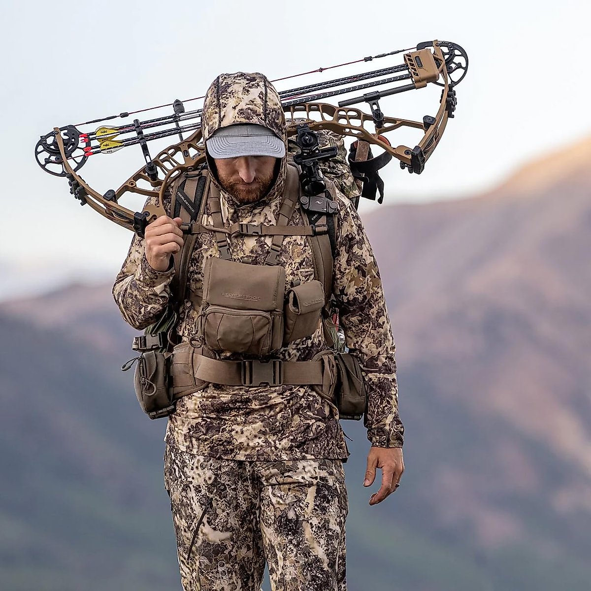 Eberlestock Recon Modular Bino Pack - Advanced Binocular Harness System with Customizable Attachments - Skye - Large