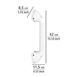 WENKO Wall Grip Secura White 59 cm-with Indicator, 8.5 x 42 x 11.5 cm