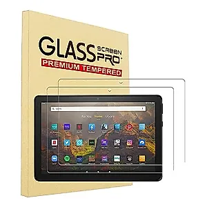 YINOVEEN 2 Pack Tempered Glass Screen Protector for Amazon Fire HD 10 (11th Gen 2021 Released) for Fire HD 10/Fire HD 10 Plus 10.1 inch, 9H Hardness(Not Fit old HD 10 Before 2021 April)
