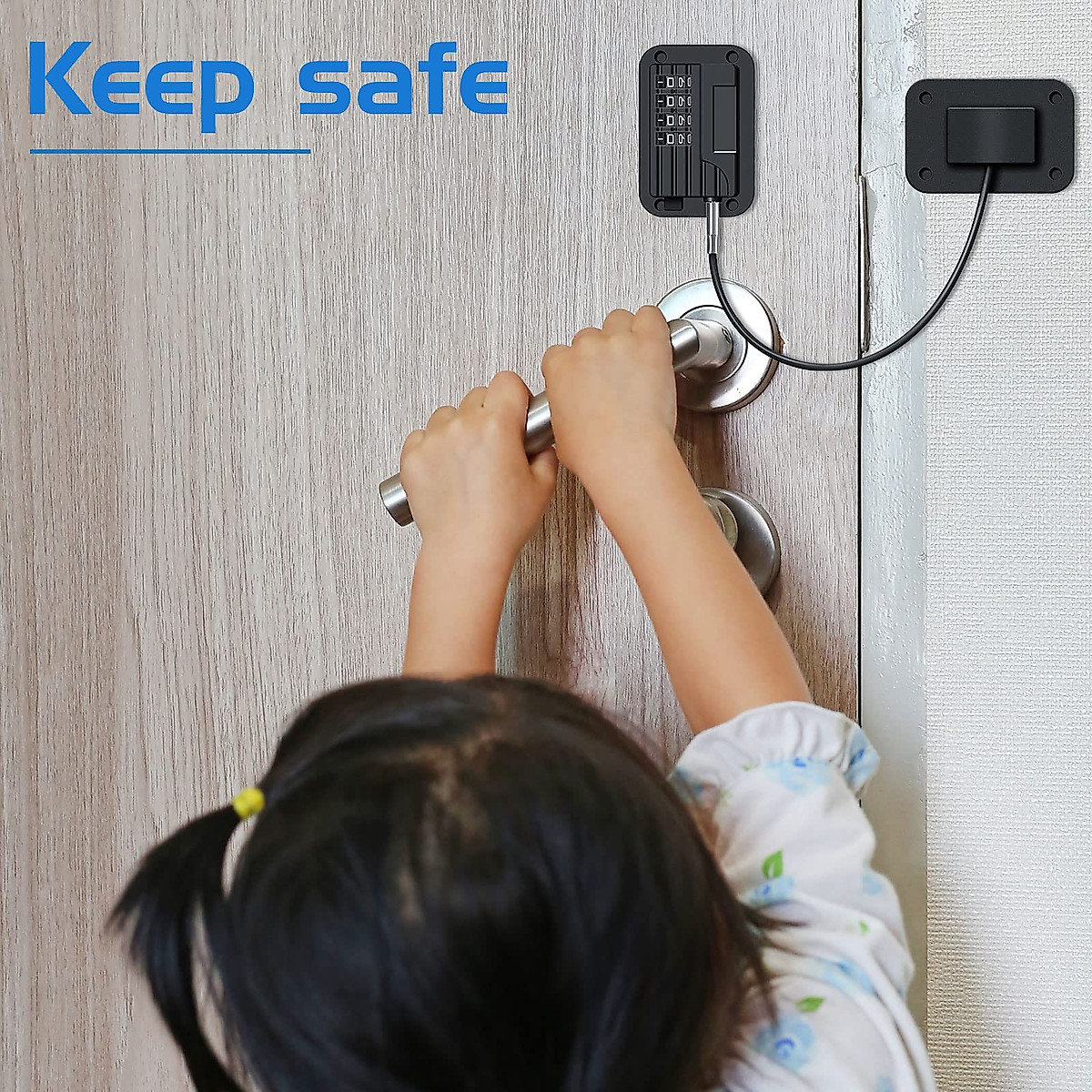 4 Packs Refrigerator Lock Cabinet Locks Closet Door Lock Fridge Password Locks for Kids Combination Child Safety Locks Coded Adhesive Fridge Door Lock 4 Digit Lock for Windows Closets Drawers (Black)