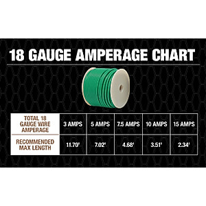 Southwire 55835023 Primary Wire, 18-Gauge Bulk Spool, 100-Feet, Green