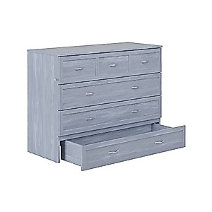 AFI,Northfield Murphy Bed Chest, Full, Driftwood